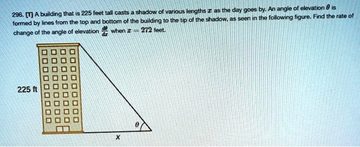 SOLVED: shadow ol various lengths 4s the day goes by: An angle of ...