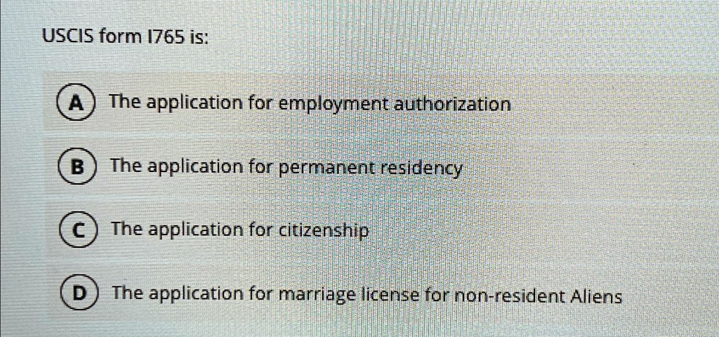 uscis form i 765 is the application for employment authorization uscis ...