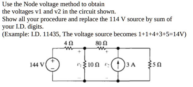 SOLVED: The ID is 105617, so the voltage in the source should be 20V ...