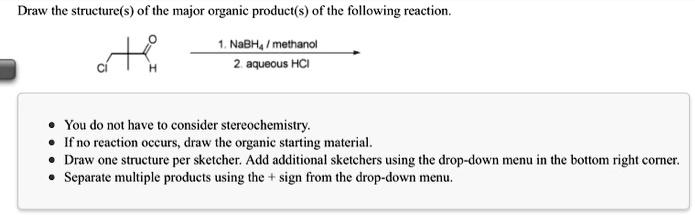 Draw the structure(s) of the major organic product(s) of the following ...