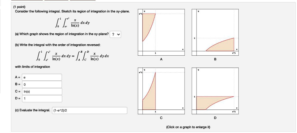 [GET ANSWER] point consider the following integral sketch its region ...
