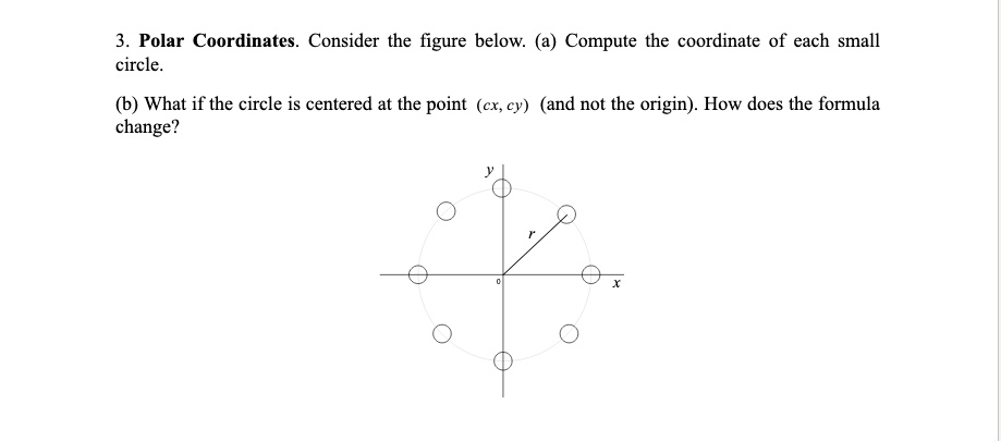 Polar Coordinates Consider the figure below: circle Compute the ...