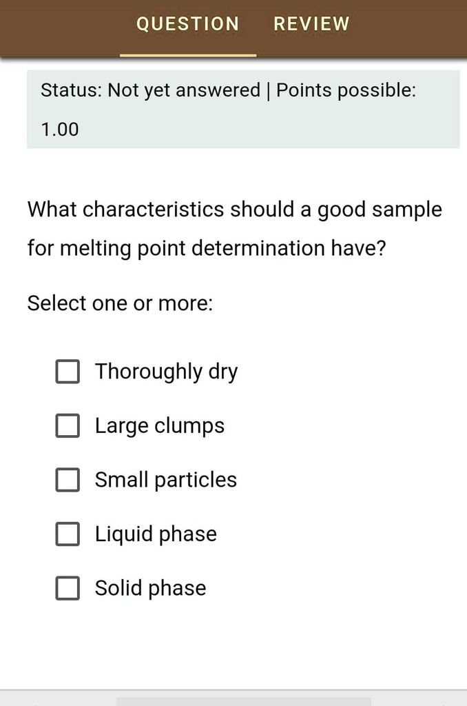 question review status not yet answered points possible 100 what characteristics should a good ...