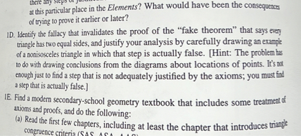 at this particular place in the Elements? What would have been the ...