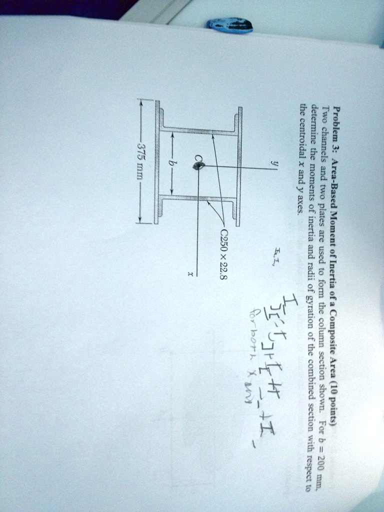 Two channels and two plates are used to form the column section shown ...
