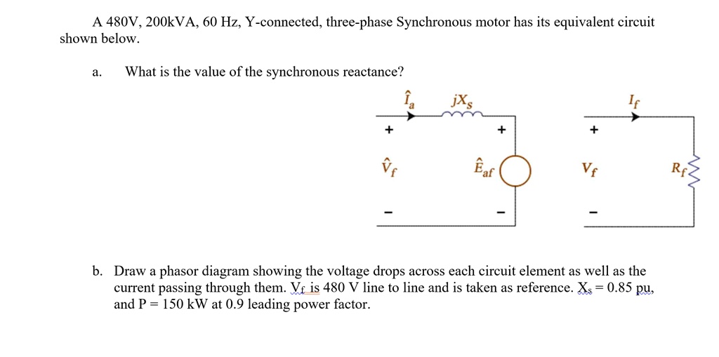 SOLVED: A 480V, 200 kVA, 60 Hz, Y-connected, three-phase synchronous ...