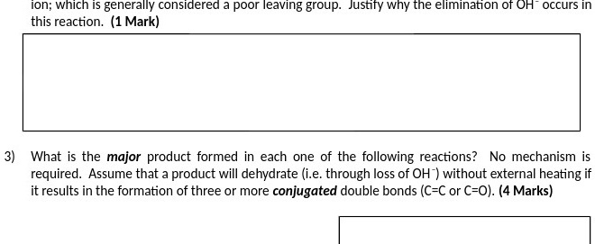 ion; which is generally considered a poor leaving group. Justify why ...