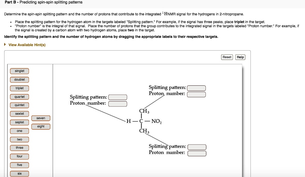Solved Part B Predicting Spin Spin Splitting Patterns Determine The 1902