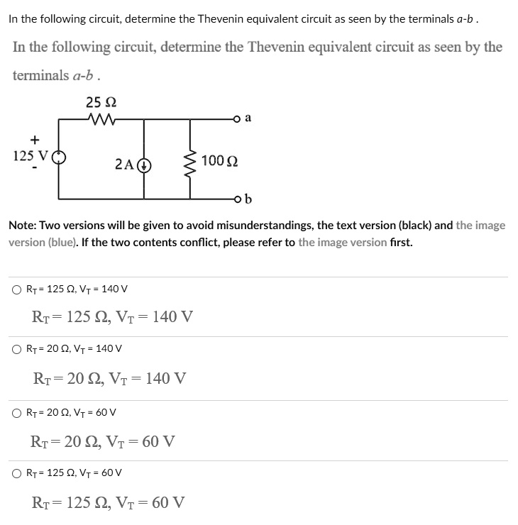 SOLVED: In the following circuit, determine the Thevenin equivalent circuit as seen by the ...