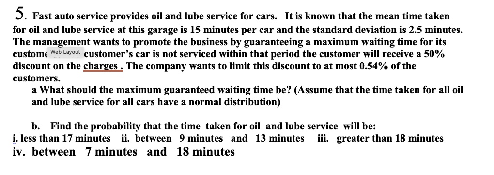 5. Fast auto service provides oil and lube service for cars. It is ...