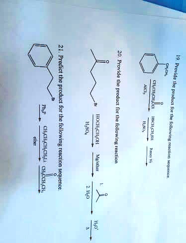 SOLVED: ' Provide the product for the following reaction sequence. Provide the product for the ...