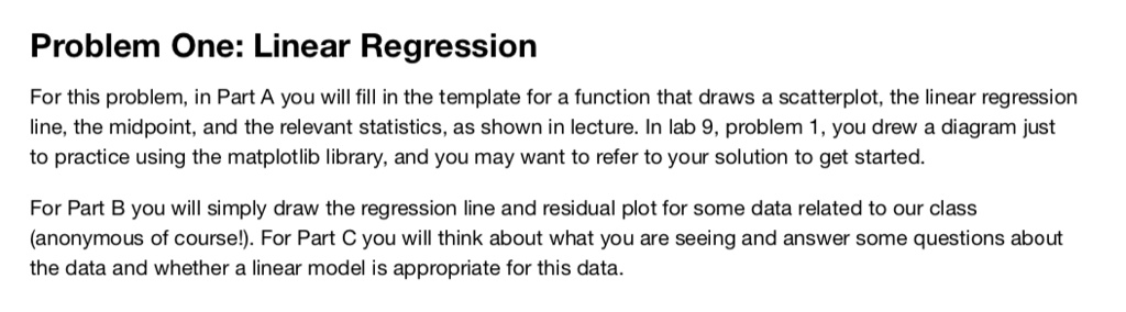 Solved Problem One Linear Regression For This Problem In Part A You 1298