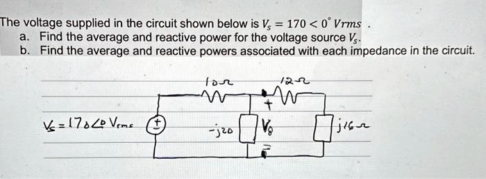 SOLVED: Texts: Please show all work. The voltage supplied in the circuit shown below is V = 170
