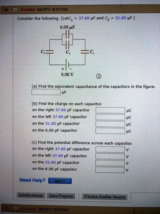 SOLVED: FHeiounuestalinlele e029 Consider the following. (Letc 37.60 HFand Cz 31.60 HF) 6.00 9. ...
