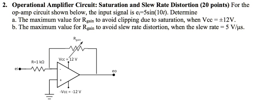 2. Operational Amplifier Circuit: Saturation and Slew Rate Distortion ...