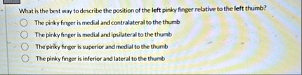 what is the best way to describe the position of the left pinky finger ...