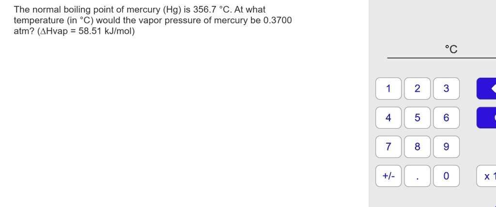 the normal boiling point of mercury hg is 3567 c at what temperature in ...