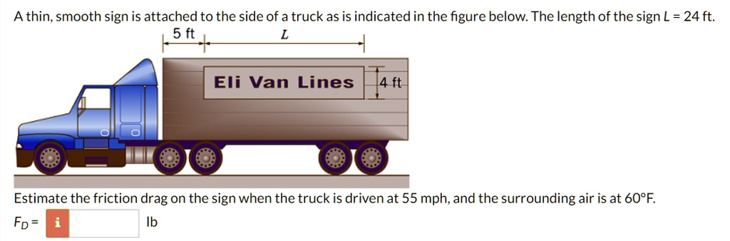 SOLVED: A thin, smooth sign is attached to the side of a truck as is ...