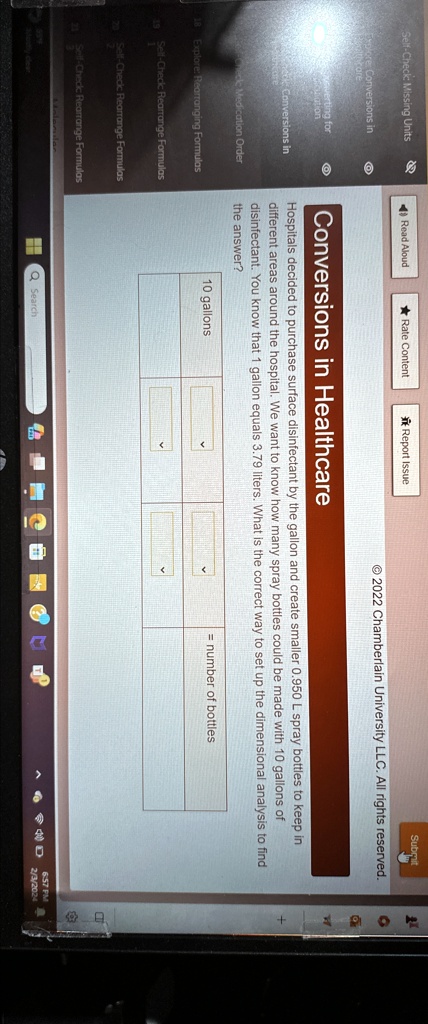 self check missing units read aloud rate content report issue submit check conversions in ...