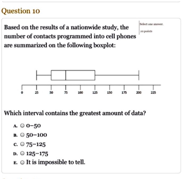 SOLVED: Based on the results of a nationwide study, the count number of ...