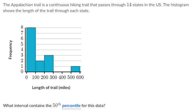 SOLVED: The Appalachian trail is a continuous hiking trail that passes ...