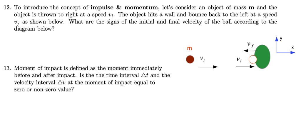 SOLVED:12 To introduce the concept of impulse & momentum; let's ...