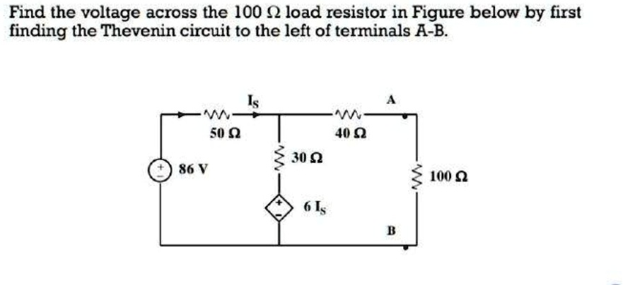find the voltage across the 100 omega load resistor in figure below by ...