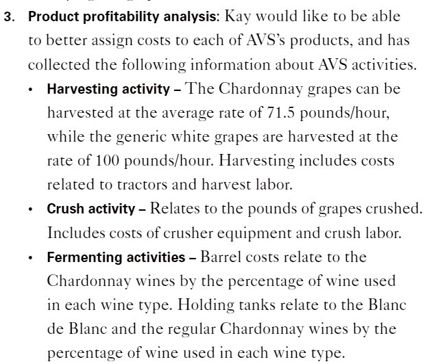 3. Product profitability analysis: Kay would like to be able to better ...