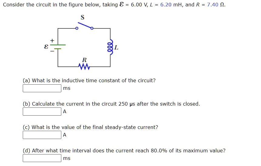 Solved Consider The Circuit In The Figure Below Taking € 6 00 V L