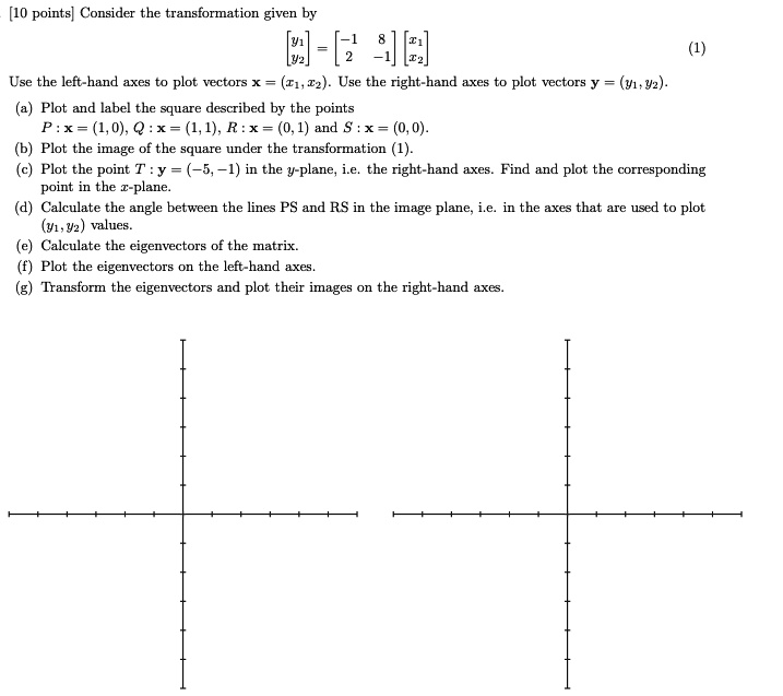 SOLVED: [10 points] Consider the transformation given by 9z ] [2 Use the left-hand axes to plot ...