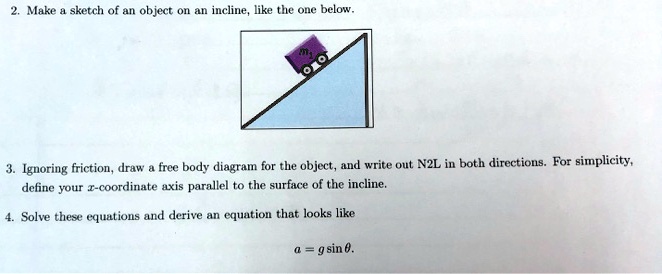 SOLVED: Make sketch of an objec inclne like the onle below . friction ...
