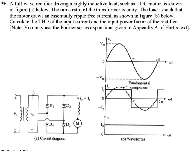 *6. A full-wave rectifier driving a highly inductive load, such as a DC ...