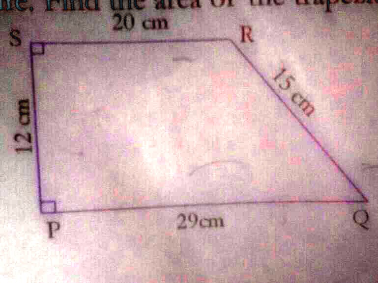 SOLVED: 'a Trapezium pqrs has two right angles at P and S measurement ...