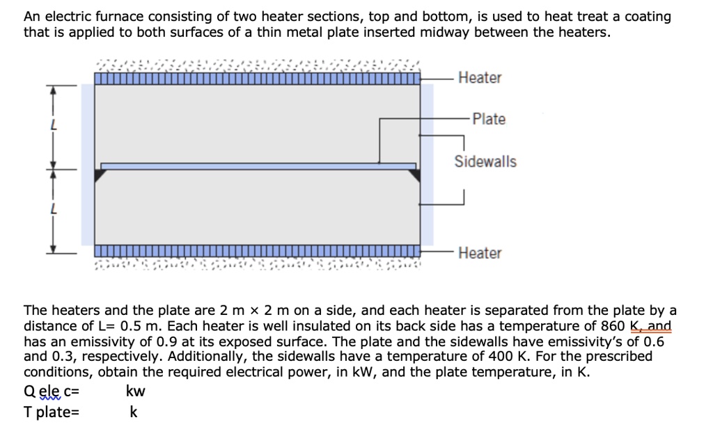 SOLVED: An electric furnace consisting of two heater sections, top and ...