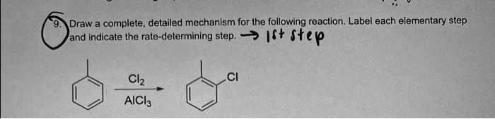 SOLVED: Draw a complete, detailed mechanism for the following reaction. Label each elementary ...