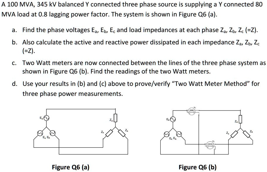 SOLVED: A 100 MVA,345 kV balanced Y connected three phase source is supplying a Y connected 80 ...