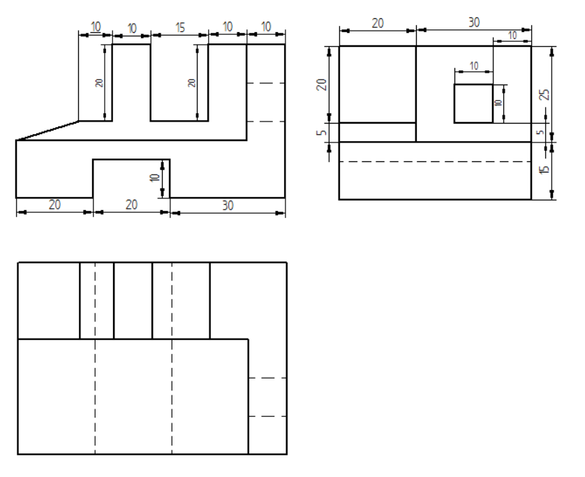 SOLVED: Draw the isometric perspective of the figure given the front, top and left side views on ...
