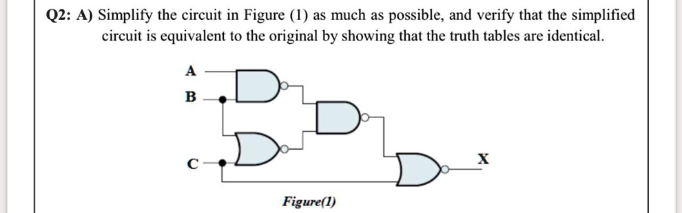 SOLVED: Q2: A) Simplify the circuit in Figure (1) as much as possible, and verify that the ...