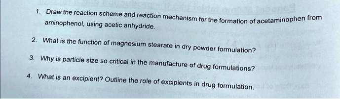 1. Draw the reaction scheme and reaction mechanism for the formation of ...