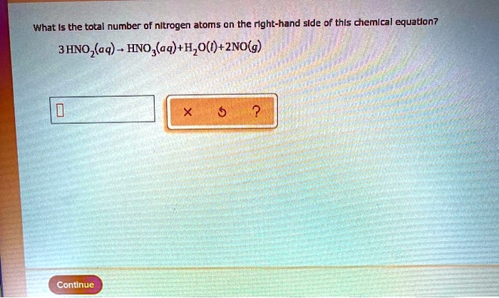 what is the total number of nltrogen atoms on the right hand slde of ...