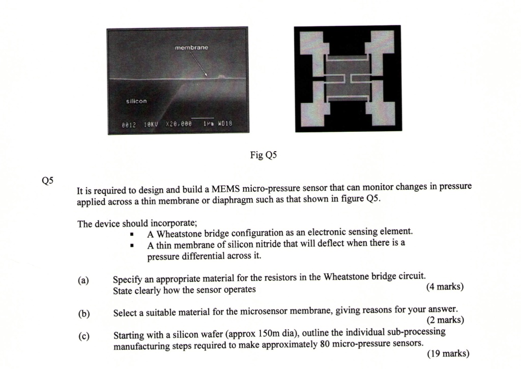 SOLVED: membrane silicon 001z Joru 782o,800 0018 Fig Q5 05 It is ...
