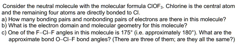 [GET ANSWER] consider the neutral molecule with the molecular formula ...
