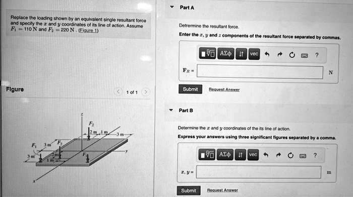 SOLVED: Part A Replace the loading shown by an equivalent single ...