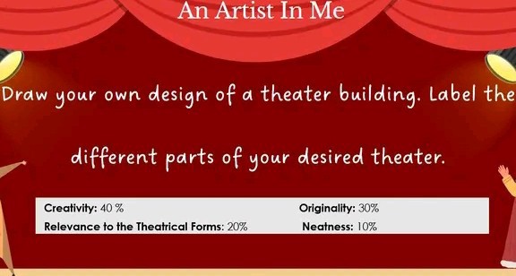 an artist in me draw your own design of a theater building label the ...