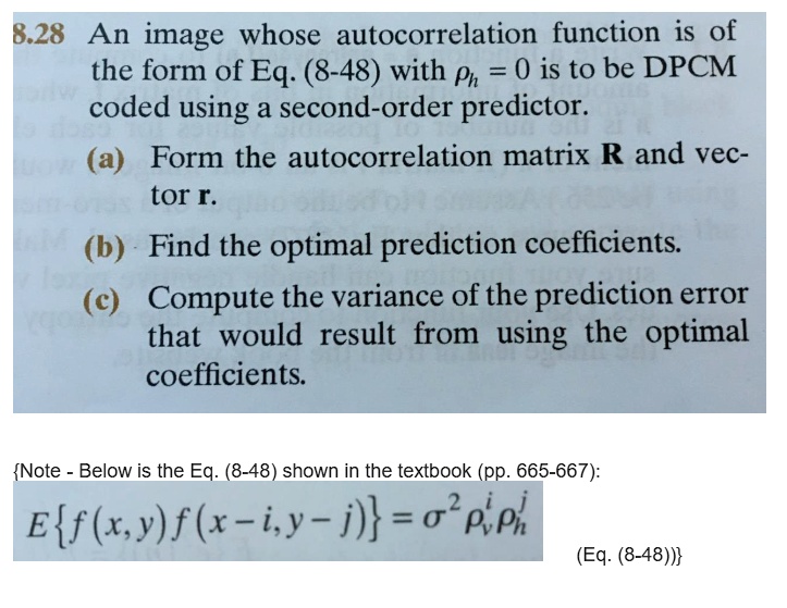 SOLVED: 8.28 An image whose autocorrelation function is of the form of ...