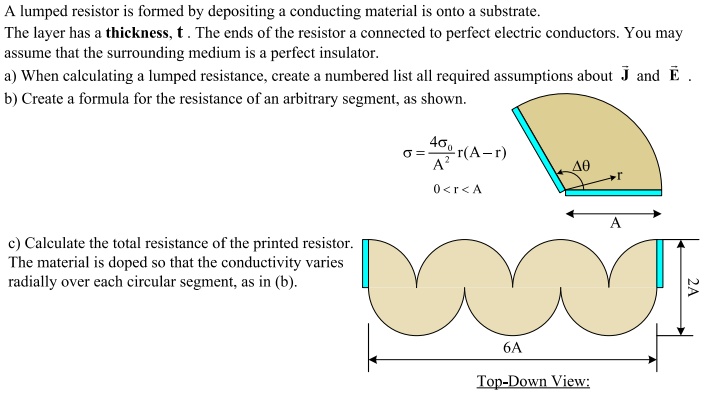 A lumped resistor is formed by depositing a conducting material is onto ...