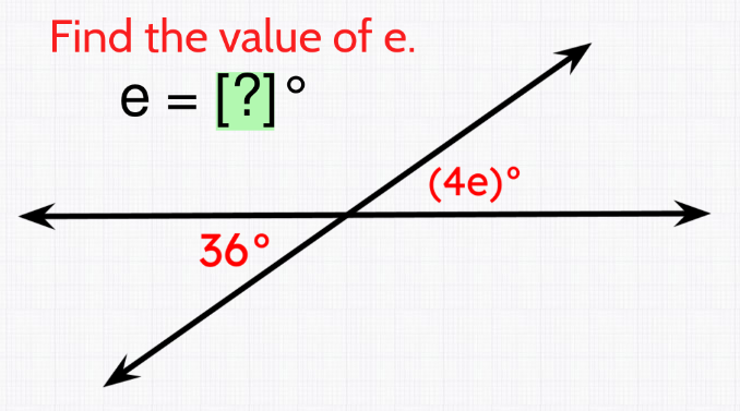 SOLVED: Find the value of e.