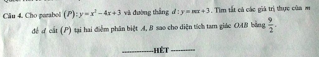 Solved 4x 3 Và đưá Ng Thẳng D Y Mx 3 Tìm Tất Cả CÃ