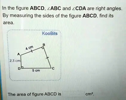 In the figure ABCD, ∠ABC and ∠CDA are right angles. By measuring the ...