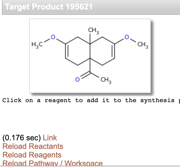 SOLVED:Target Product 195621 CH3 Hzc " CH3 CHz Click on reagent to add it to the synthesis (0. ...